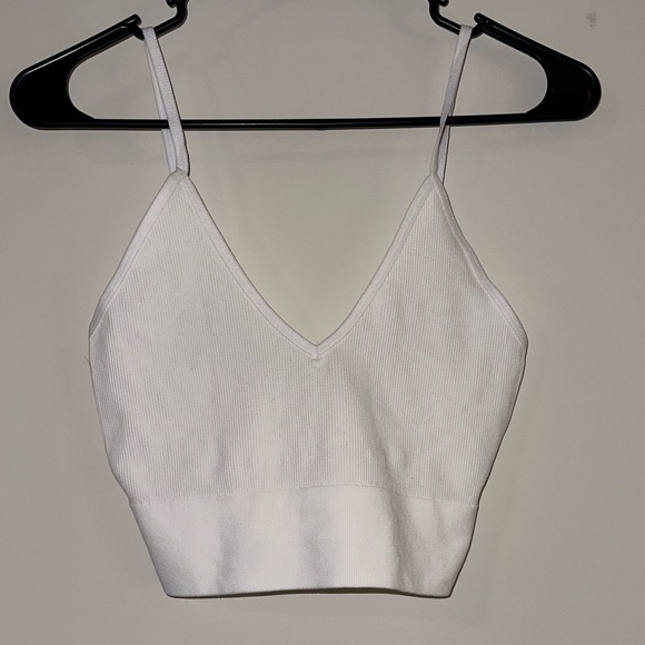 Madrag | Tops | Basic White Cropped Tank | Poshmark